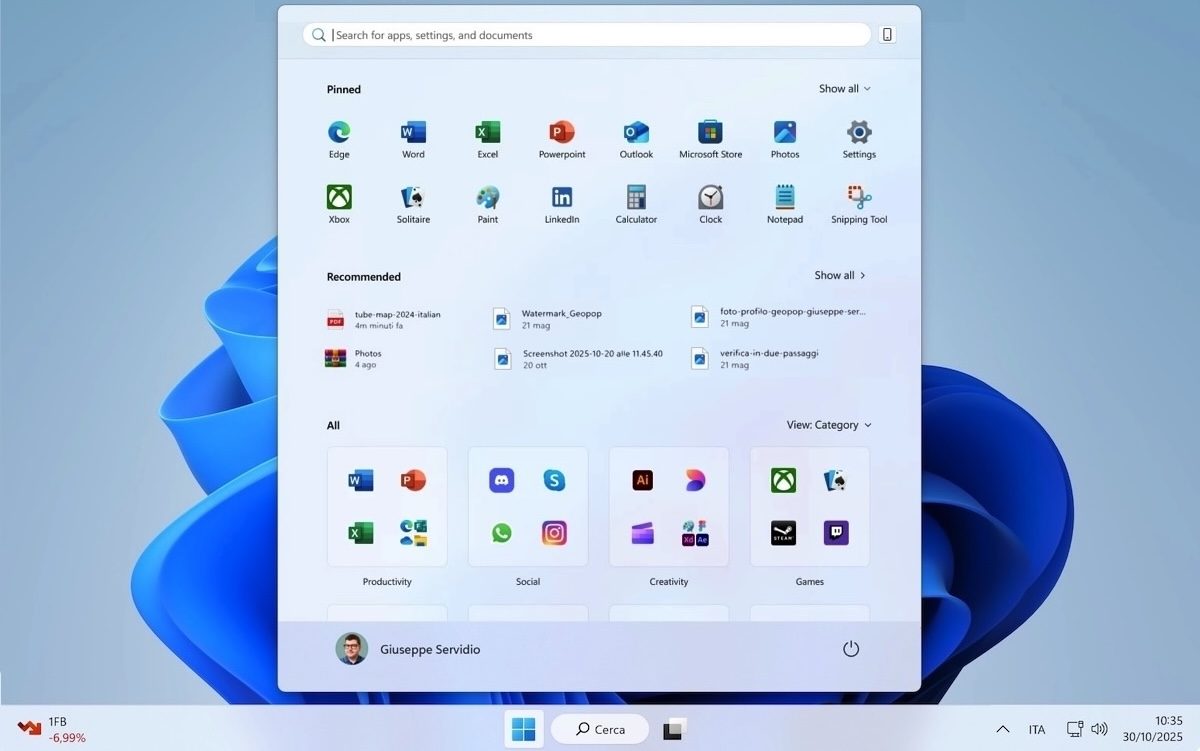 Su Windows 11 è disponibile un nuovo menu Start migliorato: ecco come ...