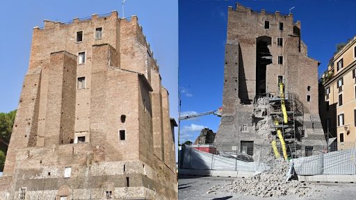 Quali lavori si stavano svolgendo alla Torre dei Conti crollata a Roma ...