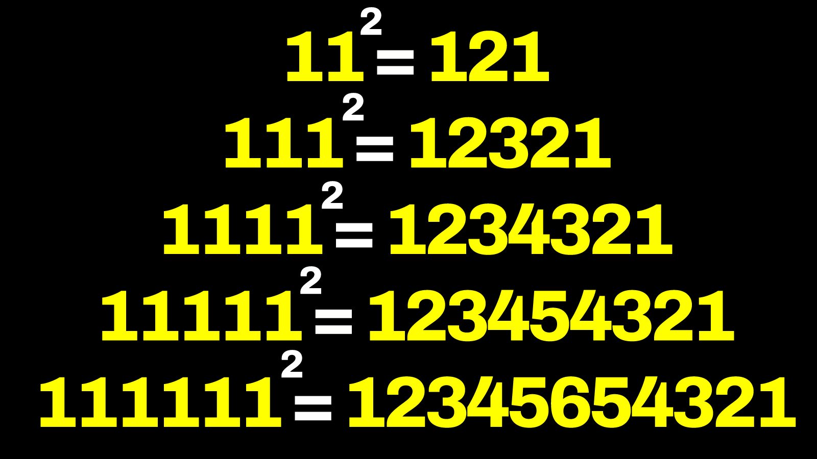 1111 al quadrato fa 1234321: la sorprendente proprietà palindroma dei ...
